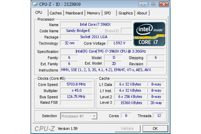 Intel Core i7-3960X : l'hexacore overclocké à près de 6 GHz