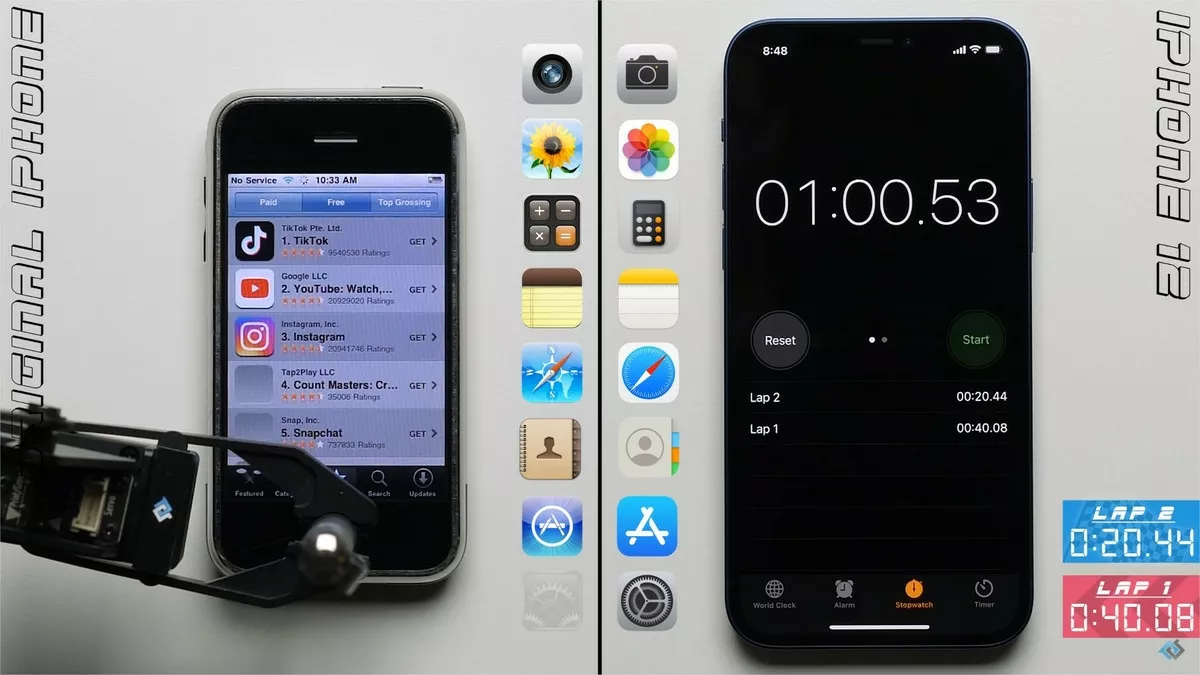 iPhone 1 VS iPhone 12 : l'étonnante progression technique en vidéo