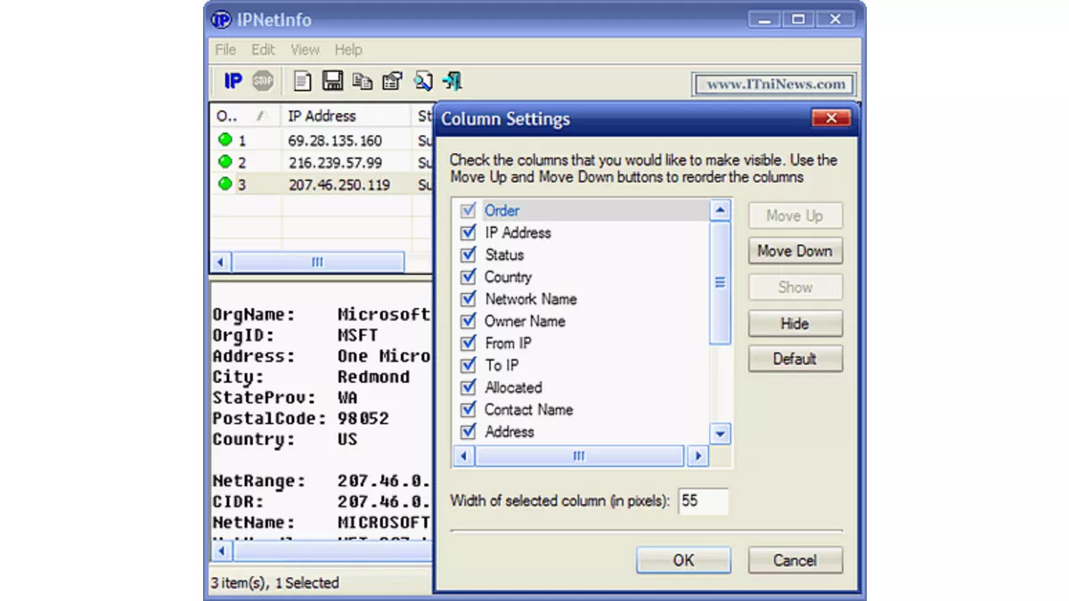 IPNetInfo : découvrir qui se cache derrière une adresse IP