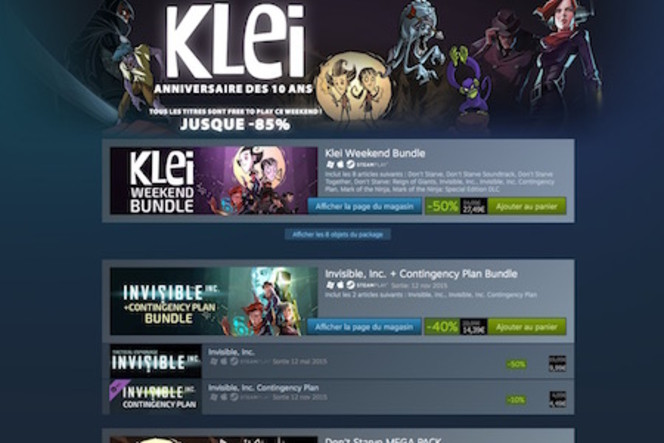 Steam : Don't Starve, Shank, les jeux du studio Klei gratuits ce week-end