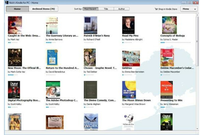 Kindle for PC : les livres de la liseuse Kindle sur votre PC
