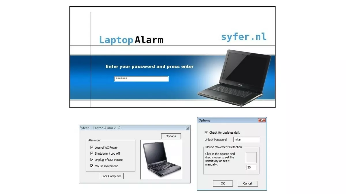 Laptop Alarm : mettre une alarme sur un ordinateur portable