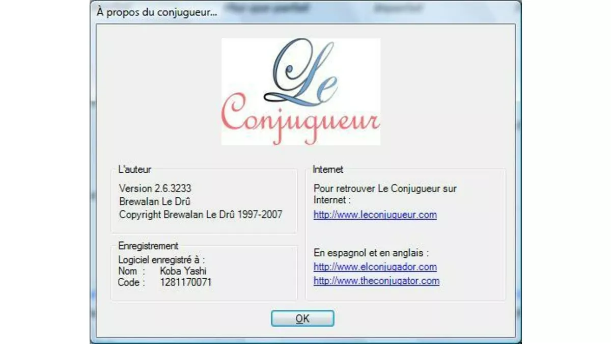 Le Conjugueur : vérifier la conjugaison d'un verbe