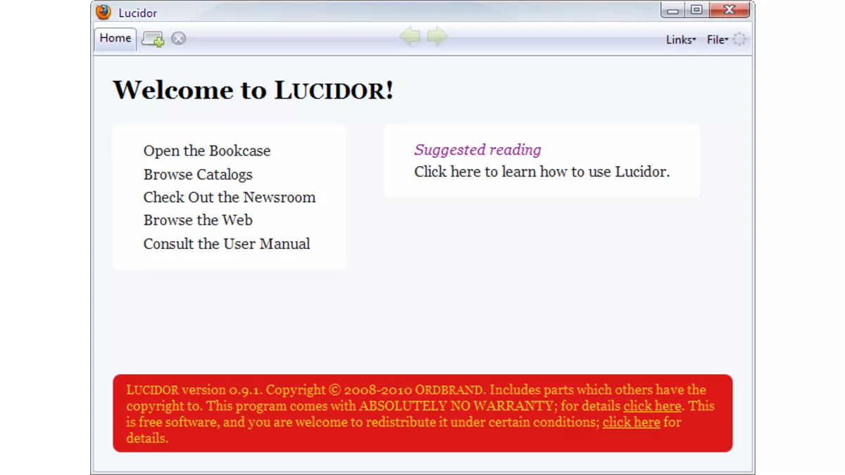 Lucidor : une visionneuse d'eBooks très pratique