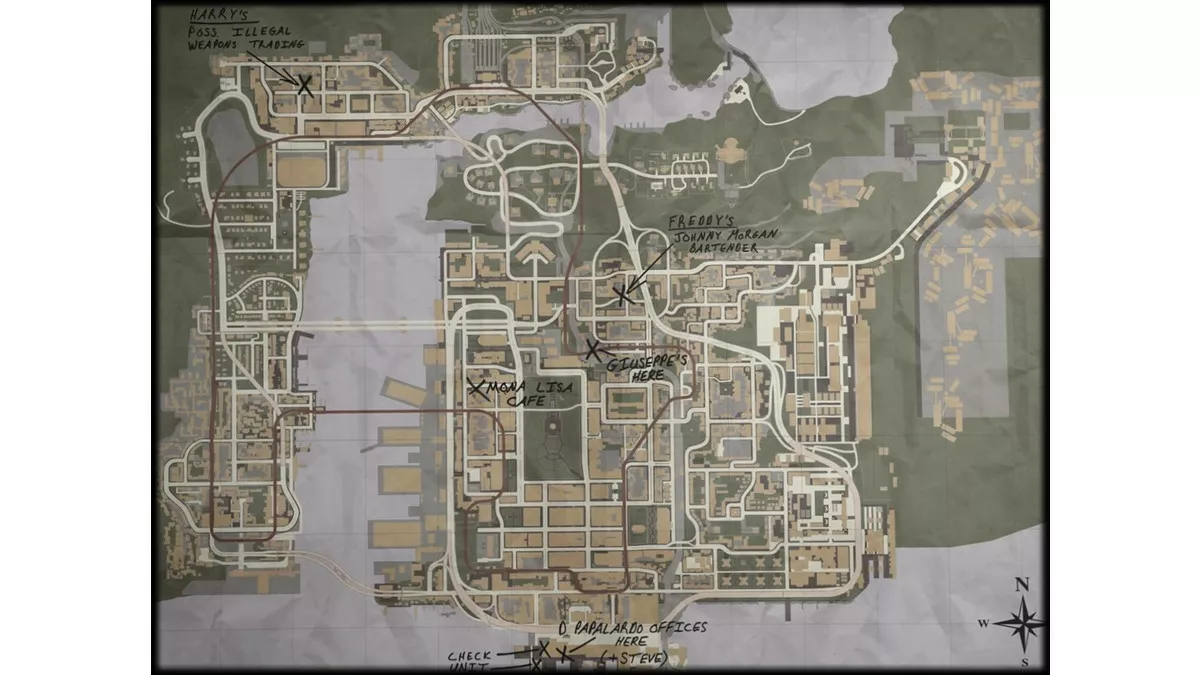 Mafia II : carte d’Empire Bay