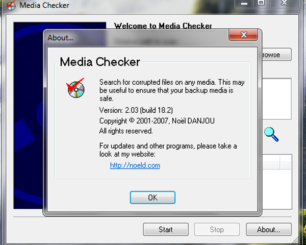 Media Checker : ouvrir un dispositif de stockage