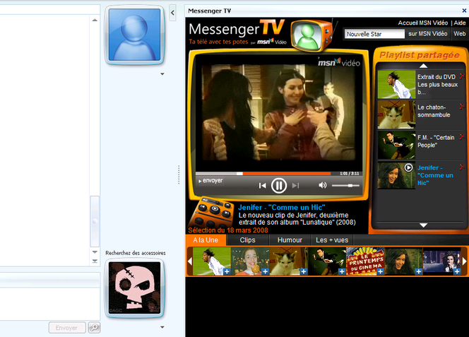 Messenger TV : nouvelle fonction de Windows Live Messenger