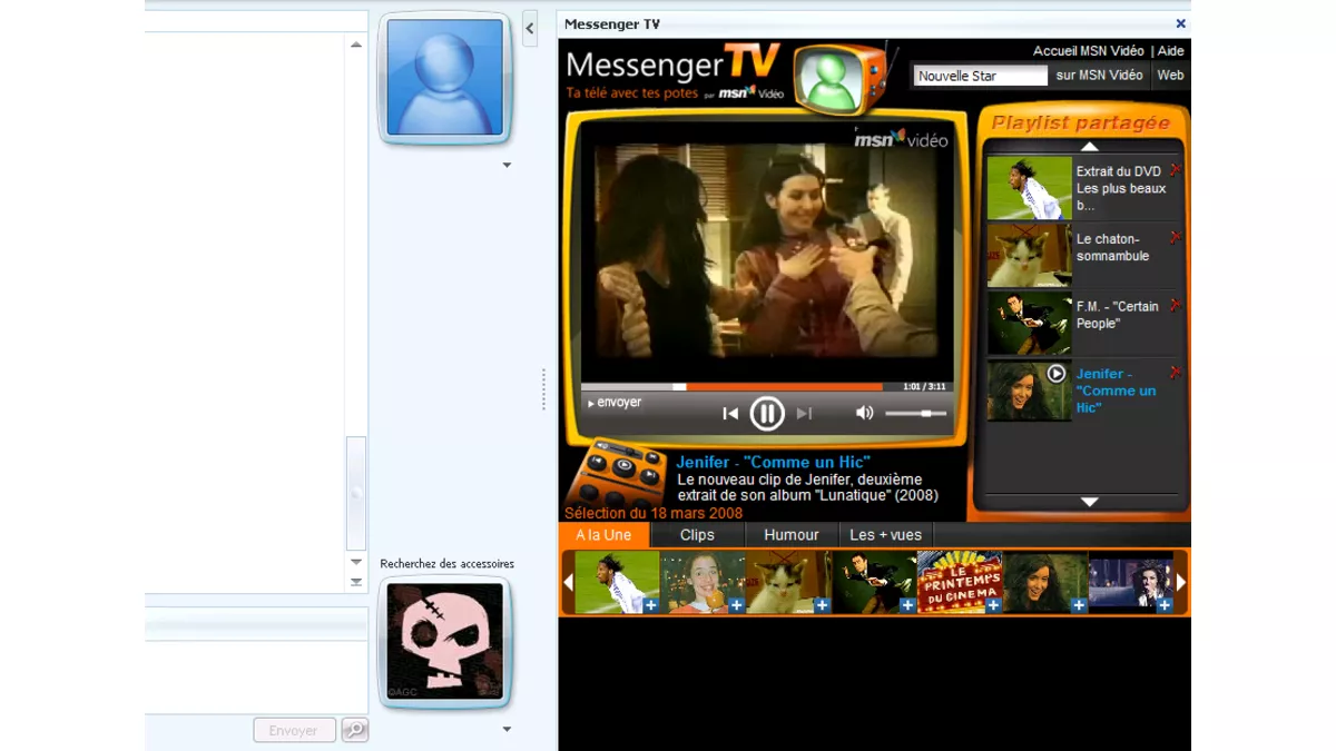 Messenger TV : nouvelle fonction de Windows Live Messenger