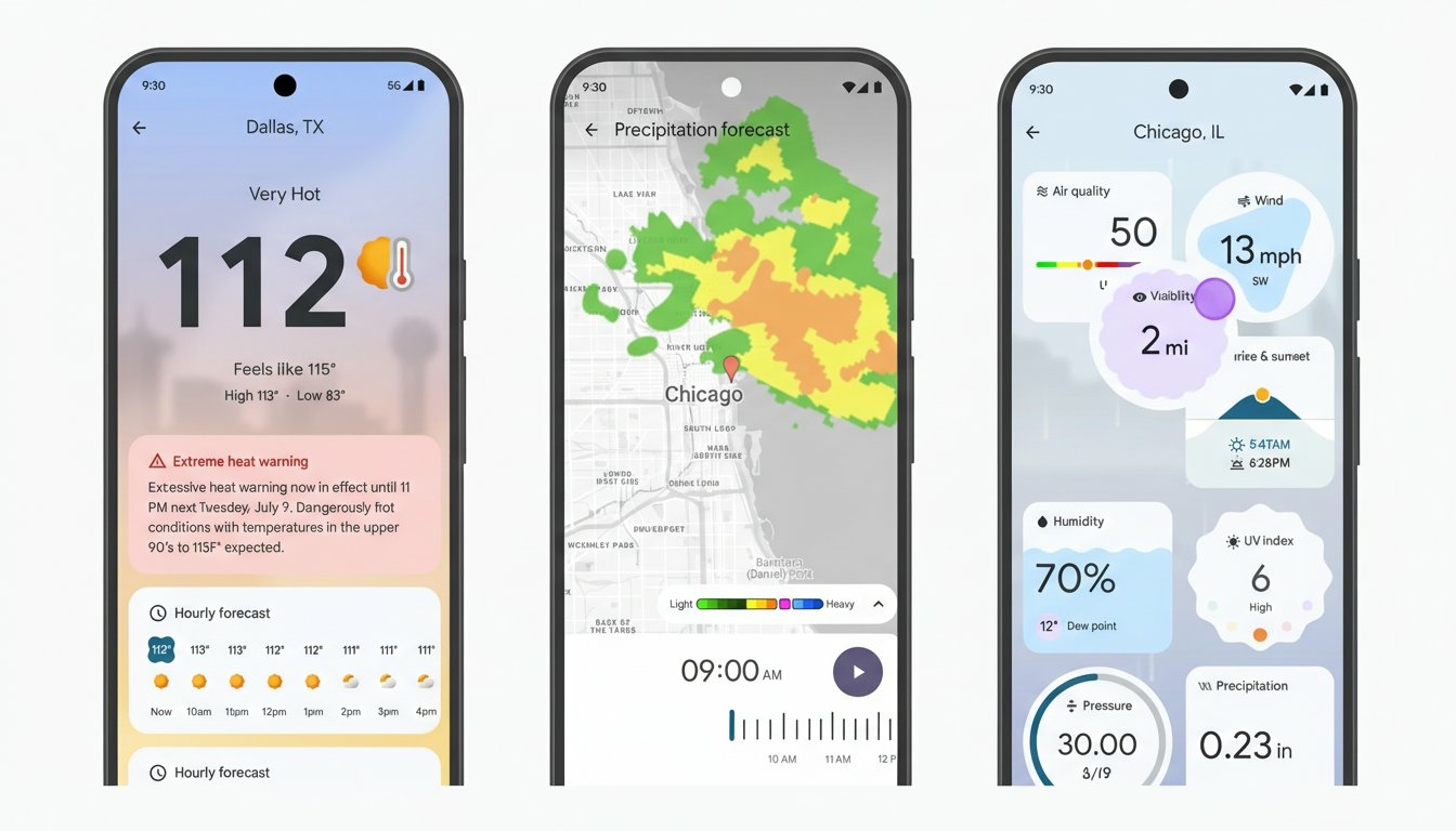 Pourquoi Google abandonne-t-il sa meilleure interface météo sur Android