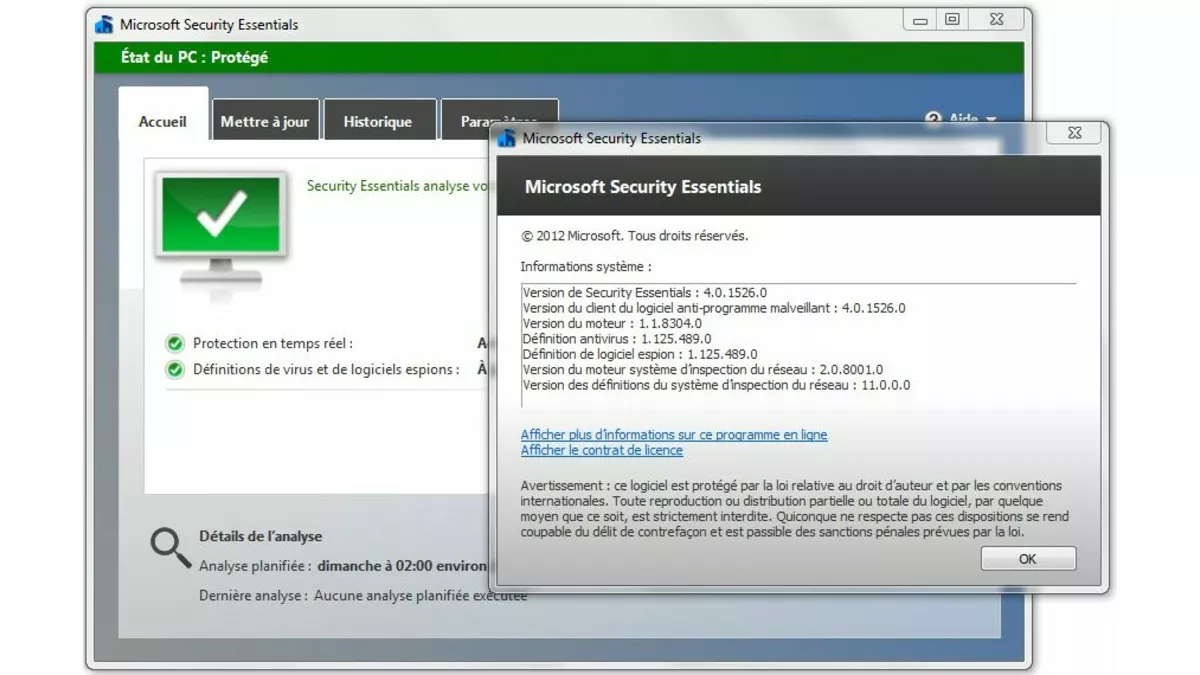 Microsoft Security Essentials en version 4.0