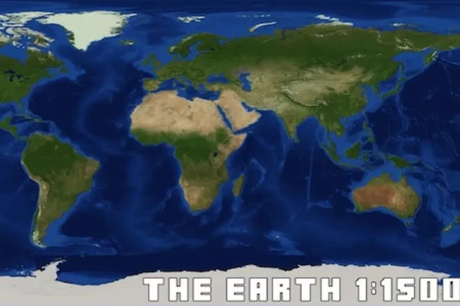 Minecraft : la Terre recréée à l'échelle 1:1500