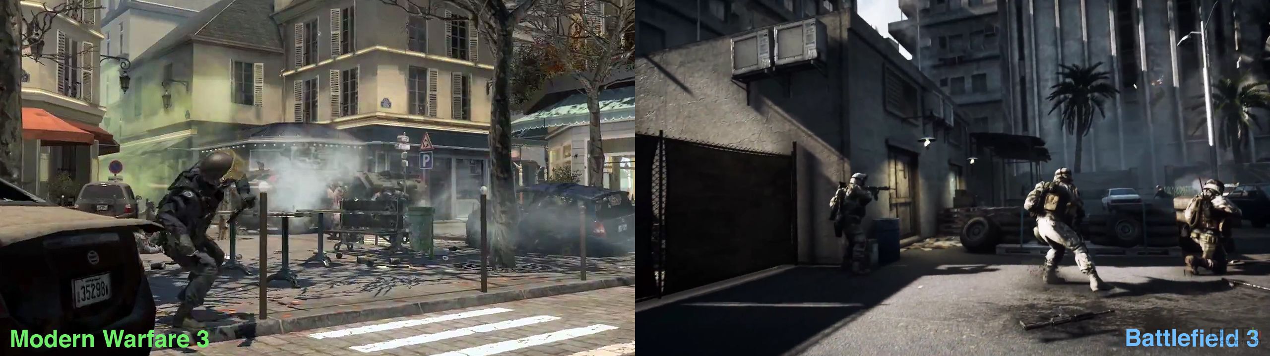 Battlefield 3 Vs Modern Warfare 3 : images comparatives