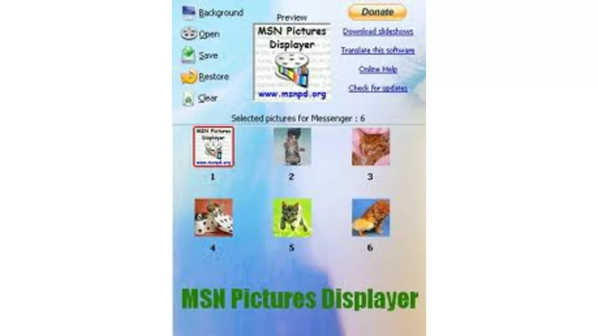 MSN Pictures Displayer : afficher un diaporama dans votre MSN messenger