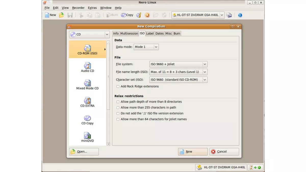 Nero Linux 4 : la gravure Blu-ray