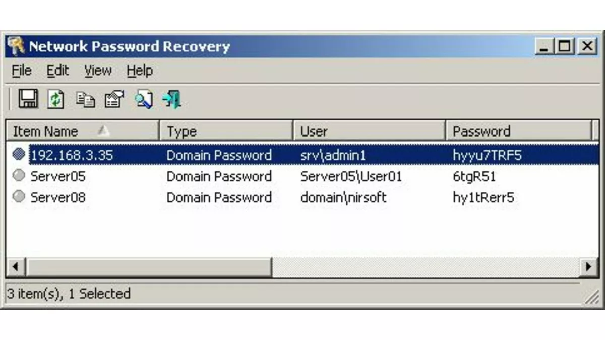 Network Password Recovery : retrouver des mots de passe