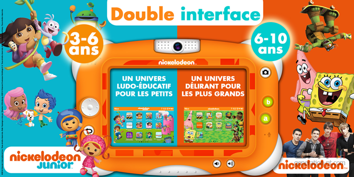 Tablette NICKELODEON pour les plus petits avec 200 applications et 20 ...