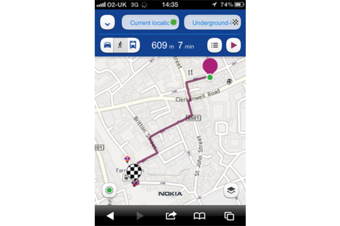 Nokia Maps sur Android et iOS : le guidage vocal en HTML5