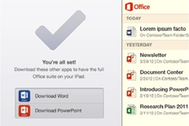 Office Mobile pour iOS et Android attendu début 2013