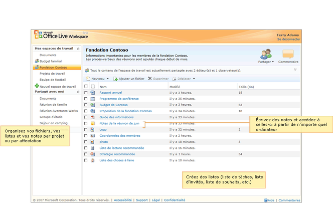 Office Live Workspace: pré-visualisation sans enregistrement
