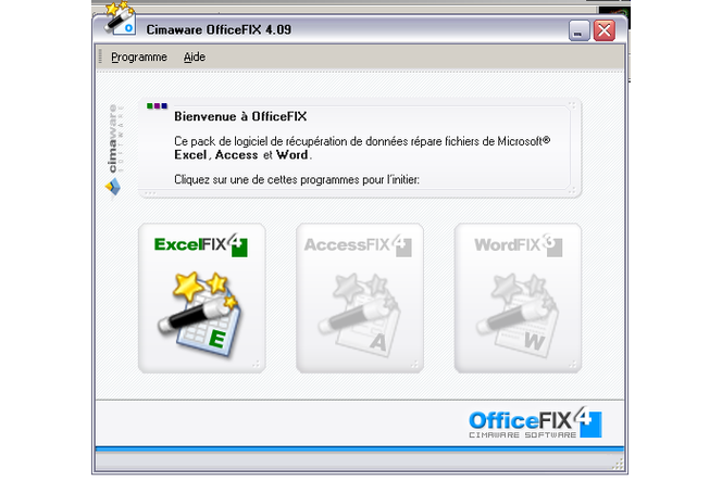 OfficeFIX Silver : restaurer des données corrompues d'un simple clic