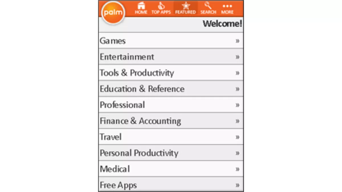Applications mobiles : Palm possède son Software Store