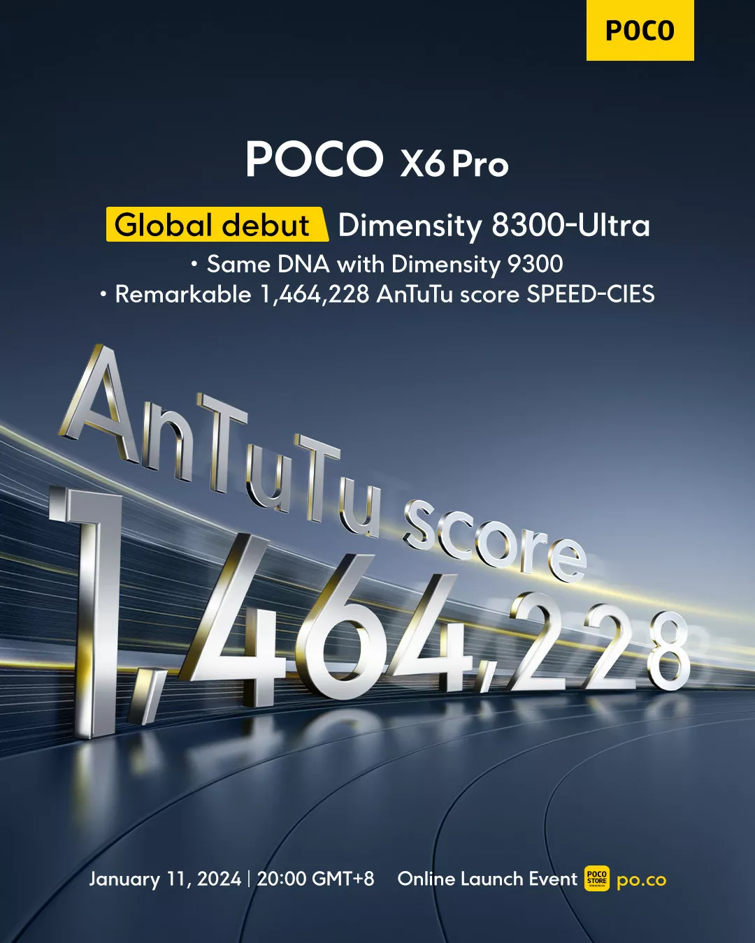 POCO X6 Pro : le Dimensity 8300-Ultra va changer la donne avec un score Antutu de 1,46 million
