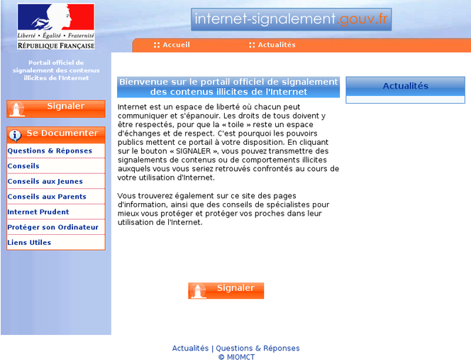 Internet : un portail de signalement des contenus illicites