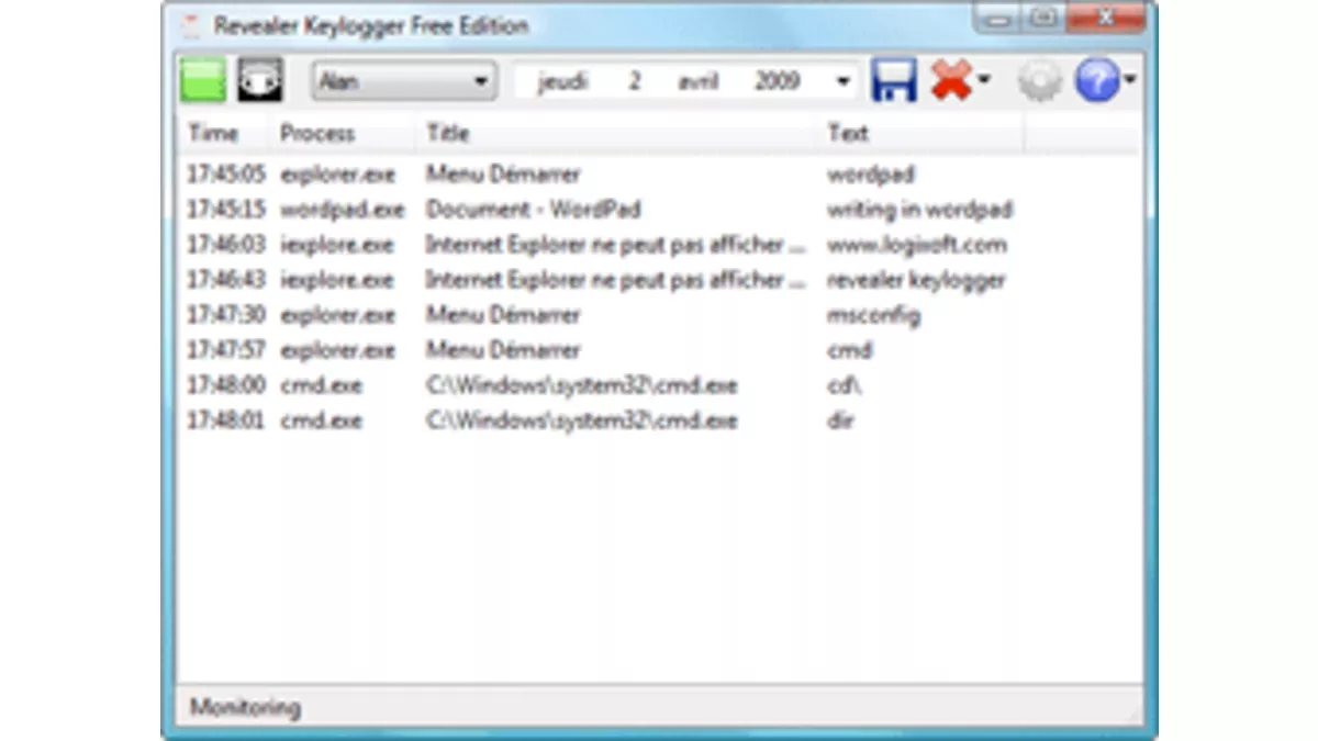Revealer Free Edition : un Keyloggers performant et discret