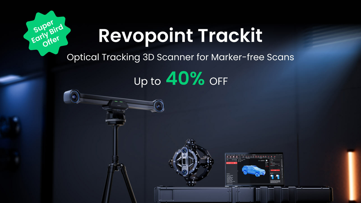 Revopoint Trackit : le scanner 3D à suivi optique sur Kickstarter à -40%