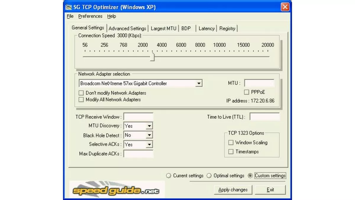 TCP/IP Optimizer : optimiser votre connexion
