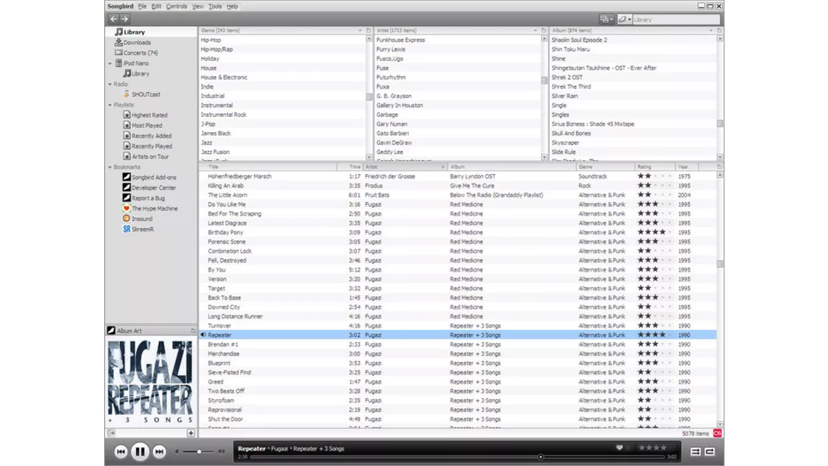 Songbird : version 0.7 pour l'iTunes Killer