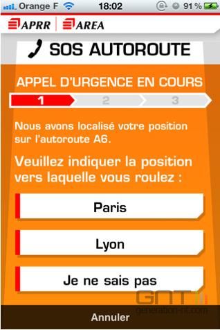 SOS Autoroute : borne d'appel d'urgence dans son smartphone