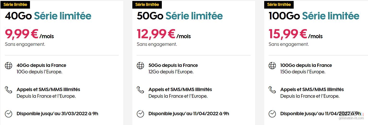 Sosh lance 2 nouveaux forfaits mobiles 50 Go et 100 Go