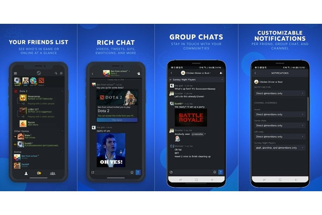 Steam Chat : une application de messagerie dédiée pour iOS et Android