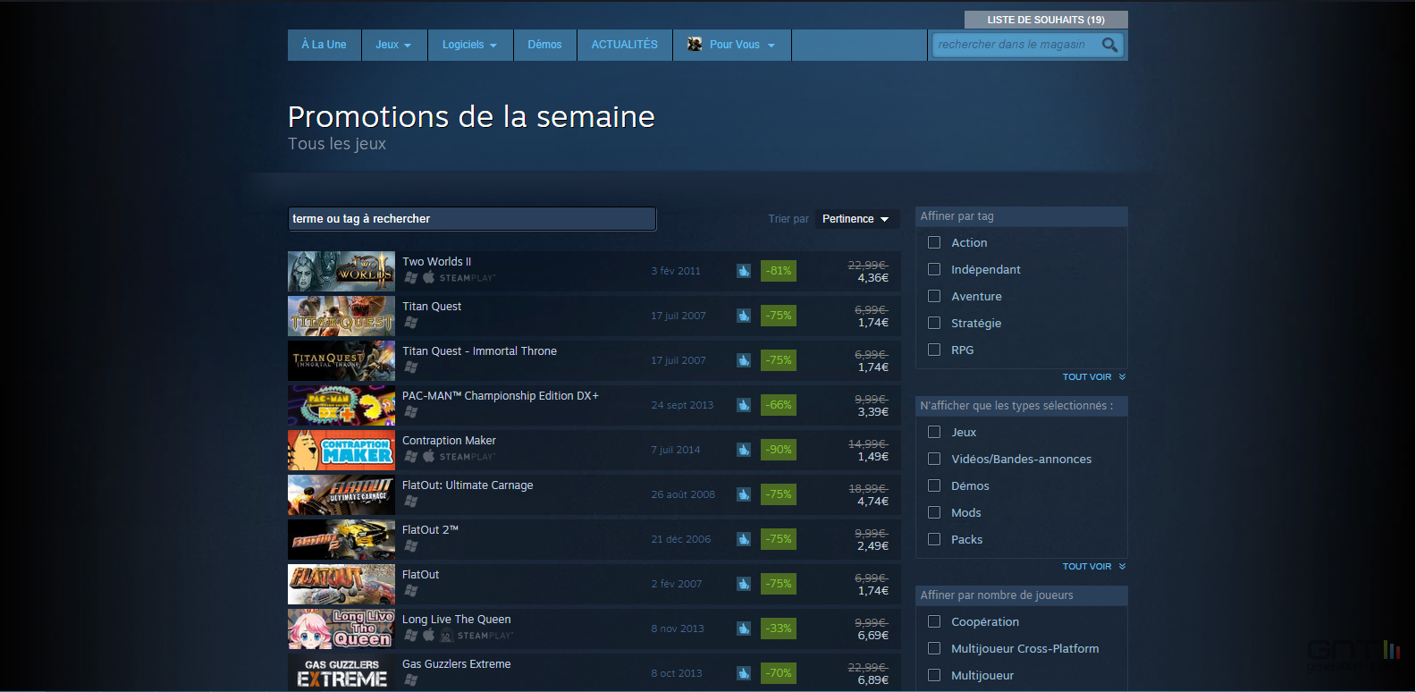 Steam : nouvelle interface disponible, 100 millions de joueurs