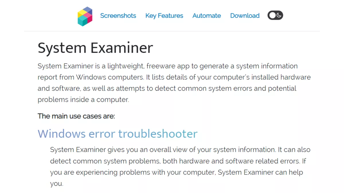 System Examiner : un outil basique pour diagnostiquer votre ordinateur