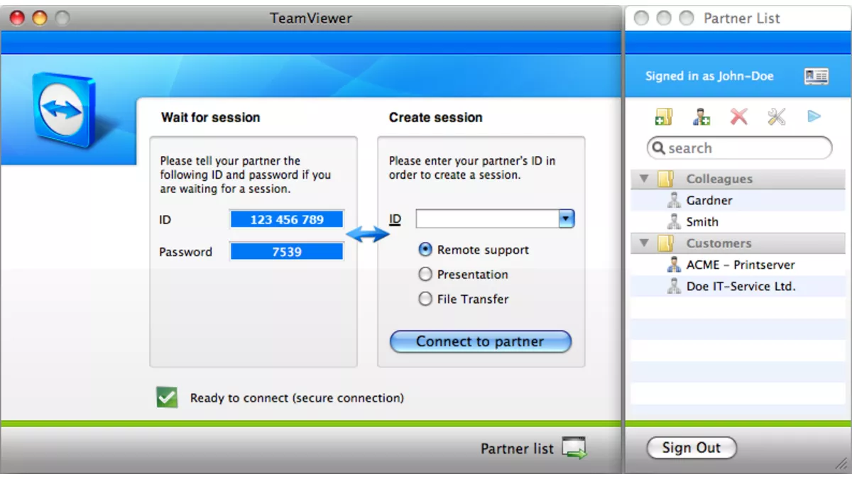TeamViewer 4 disponible pour Mac OS X
