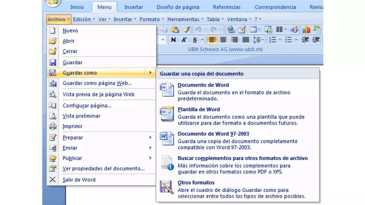 UBitMenu : harmoniser son menu d’Office
