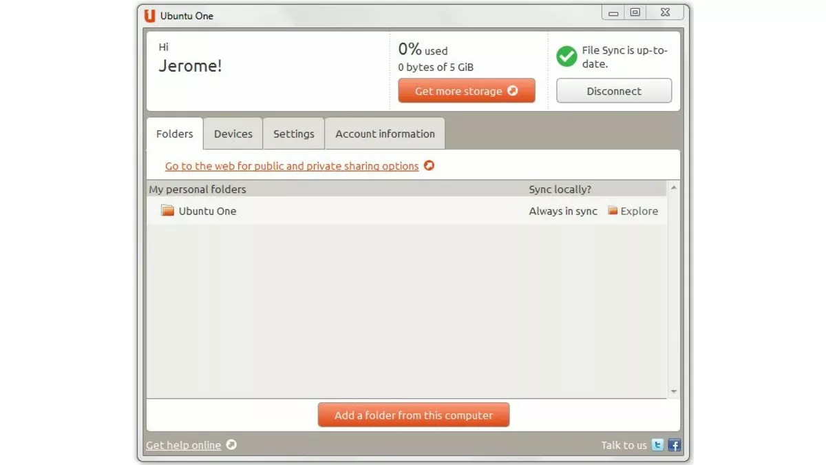 Ubuntu One disponible pour Windows