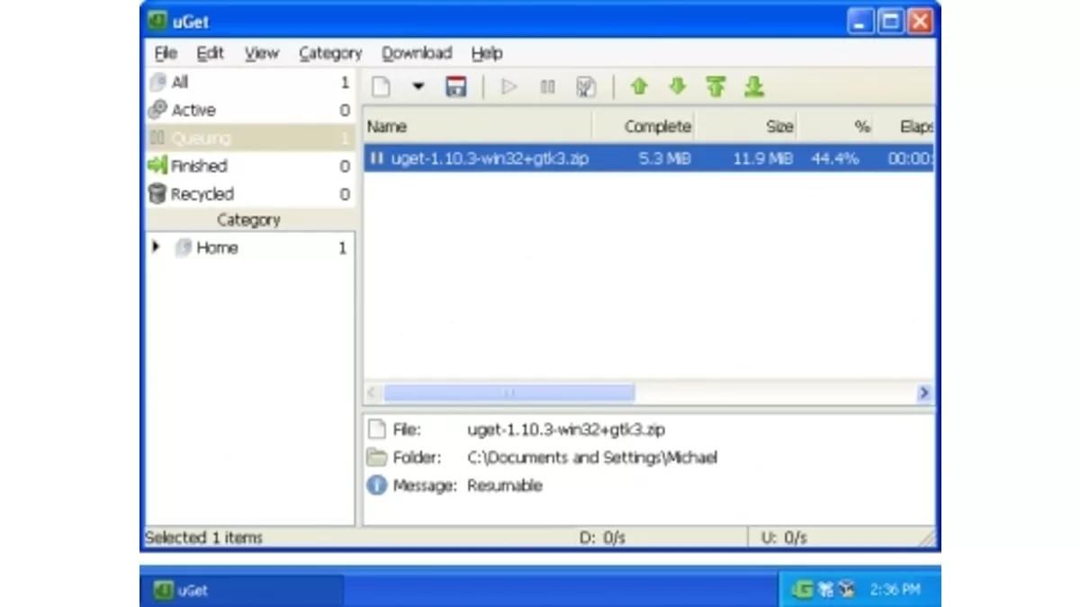 UGet : faciliter ses téléchargements de vidéos