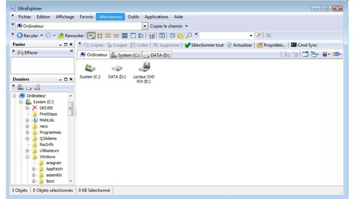 UltraExplorer : un gestionnaire de fichiers pour Windows