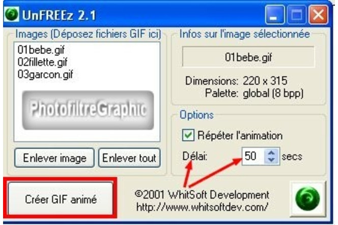 UnFREEz : créer ses propres fichiers GIF animés