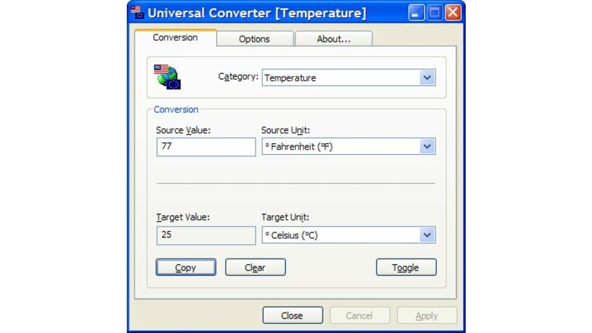 Universal Converter : convertir des unités de mesures facilement