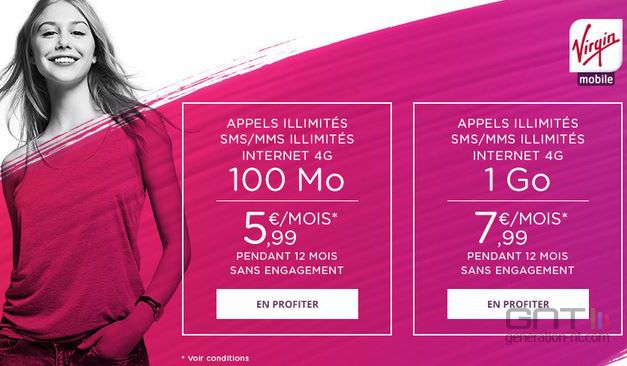 Virgin Mobile : forfaits en vente privée