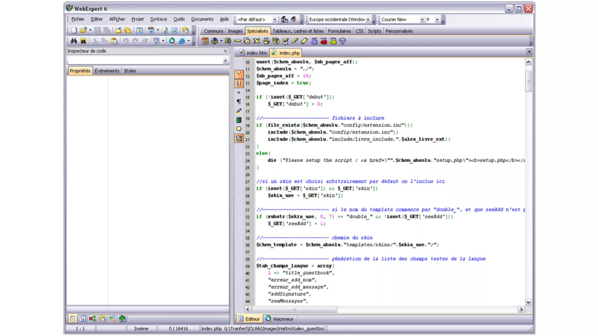 WebExpert : un éditeur de page web performant