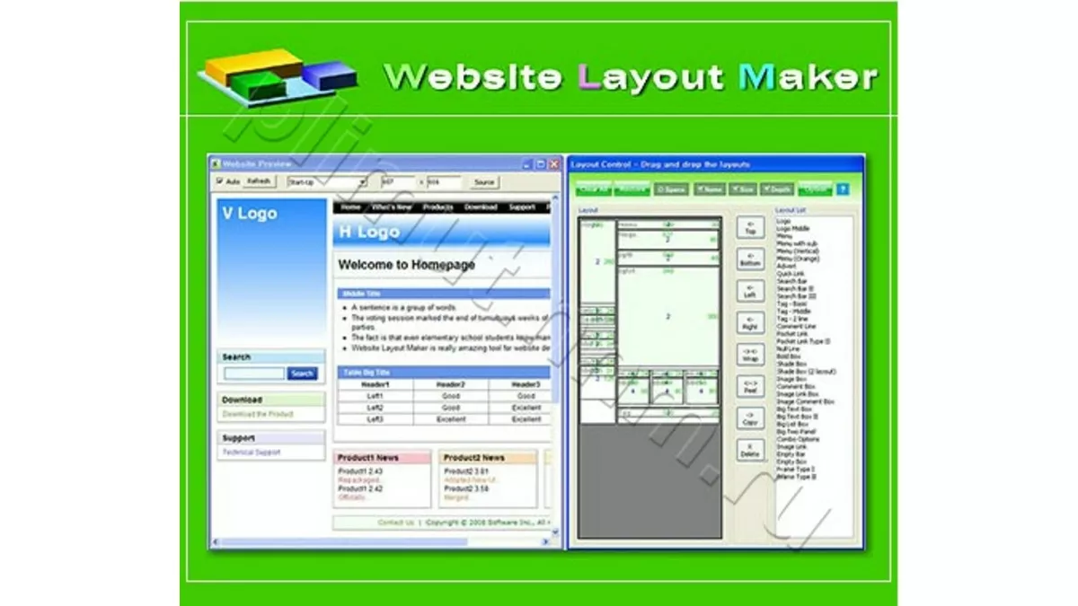 Website Layout Maker : construire un site internet de toutes pièces