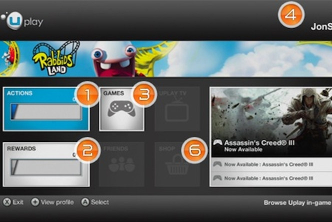 Wii U : application Uplay de Ubisoft intégrée à la console