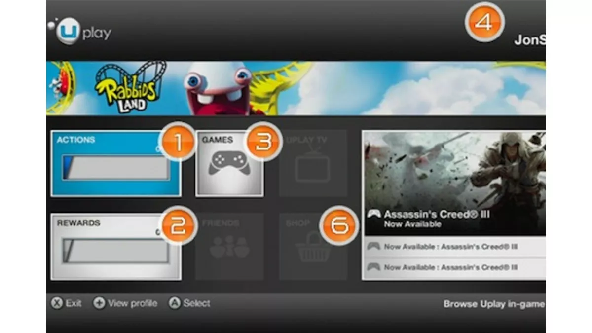 Wii U : application Uplay de Ubisoft intégrée à la console