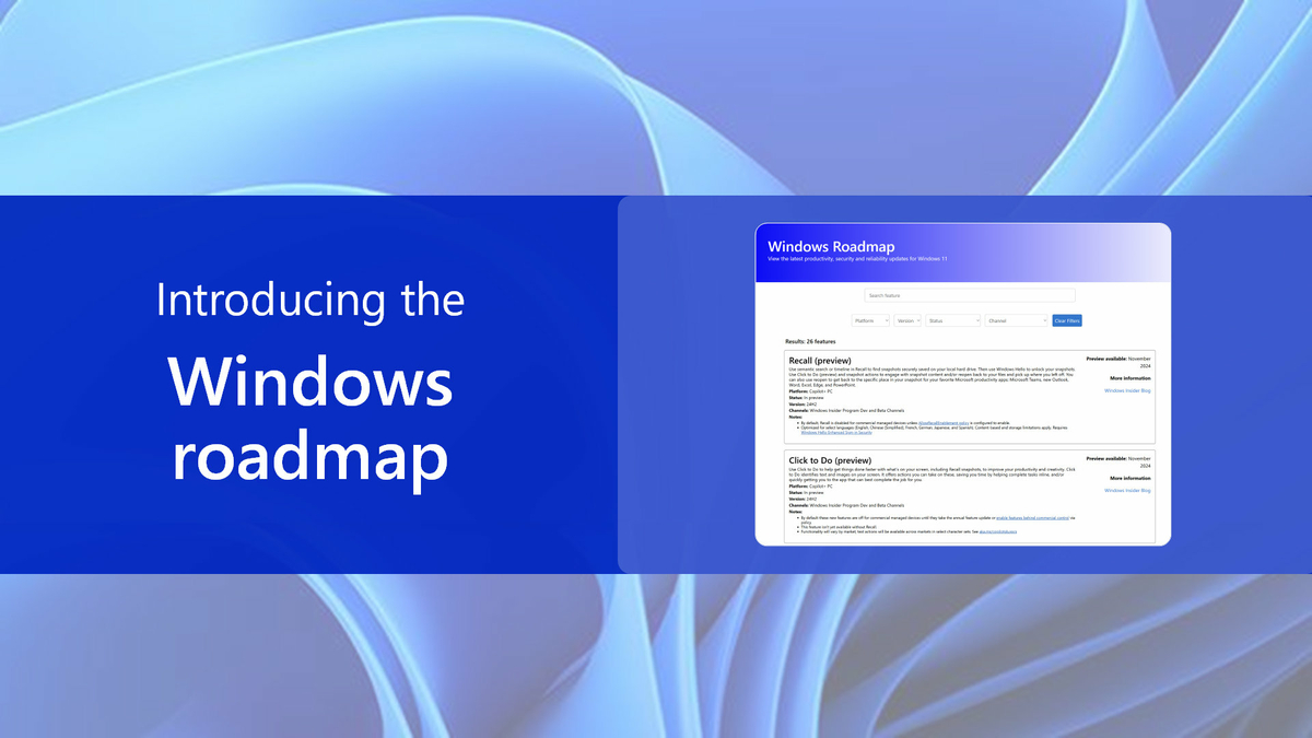 Feuille de route Windows : Microsoft dévoile enfin ses plans