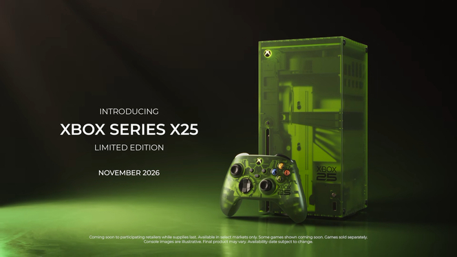 Une Xbox Series X en édition limitée pour les 25 ans de la console